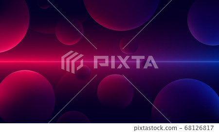 Bright neon ray is glowing in red with blue... - Stock Illustration ...