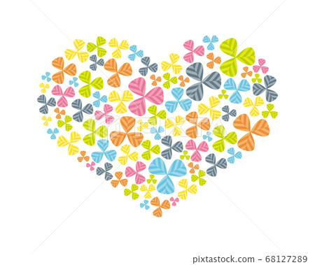 Vector illustration of a heart-shaped clover... - Stock Illustration ...