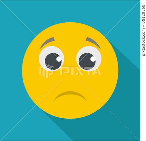 Sad smile icon vector flat - Stock Illustration [68129369] - PIXTA