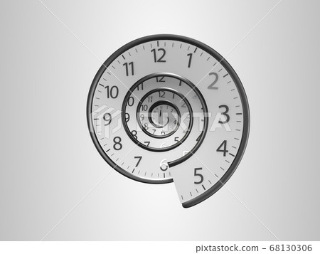 Classic Vintage Round Clock Spinning forward or... - Stock Illustration ...