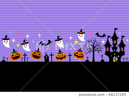 Halloween background 30 horizontal vector... - Stock Illustration ...