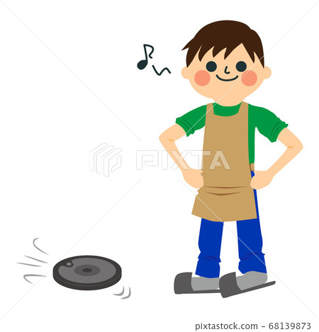 Men doing housework - Stock Illustration [68139873] - PIXTA