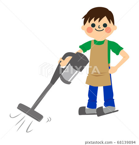Men doing housework - Stock Illustration [68139894] - PIXTA
