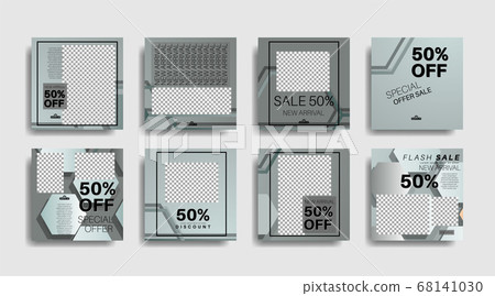Modern promotion square web banner for social.... - Stock Illustration ...