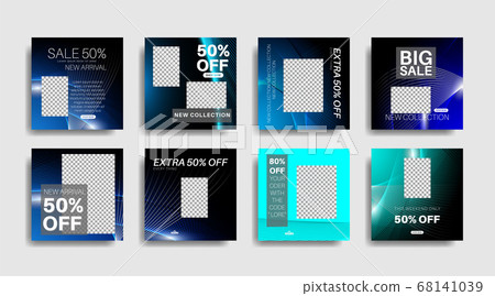 Modern promotion square web banner for social.... - Stock Illustration ...