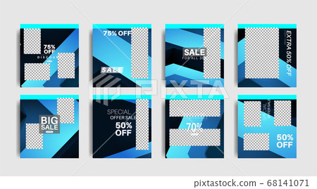 Modern square edited promotional banners - Stock Illustration [68141071 ...