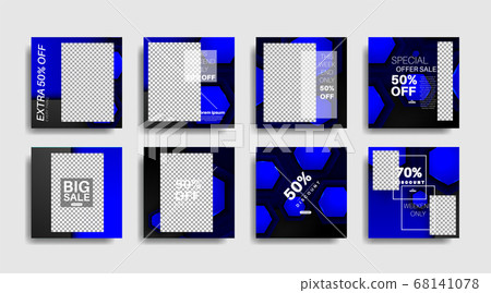 Modern square edited promotional banners - Stock Illustration [68141078 ...