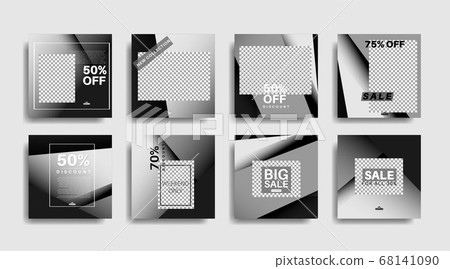 Modern square edited promotional banners - Stock Illustration [68141090 ...