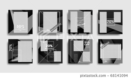 Modern square edited promotional banners - Stock Illustration [68141094 ...
