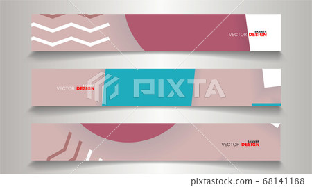 A set of modern vector banners with a rectangular - Stock Illustration ...