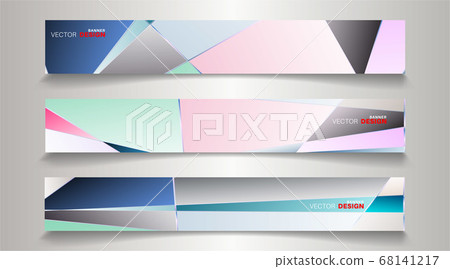 A set of modern vector banners with a rectangular - Stock Illustration ...