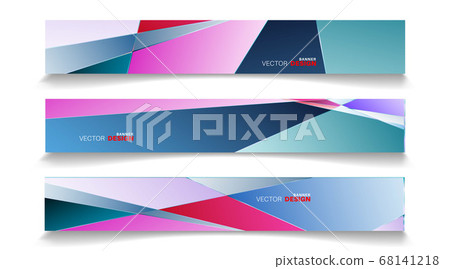 A set of modern vector banners with a rectangular - Stock Illustration ...