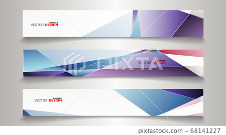A set of modern vector banners with a rectangular - Stock Illustration ...