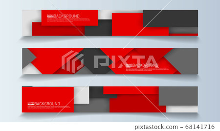 rectangular banner background vector. geometric - Stock Illustration ...
