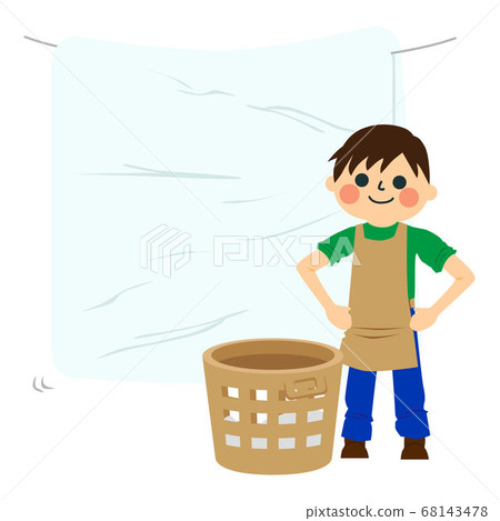 Men doing housework - Stock Illustration [68143478] - PIXTA