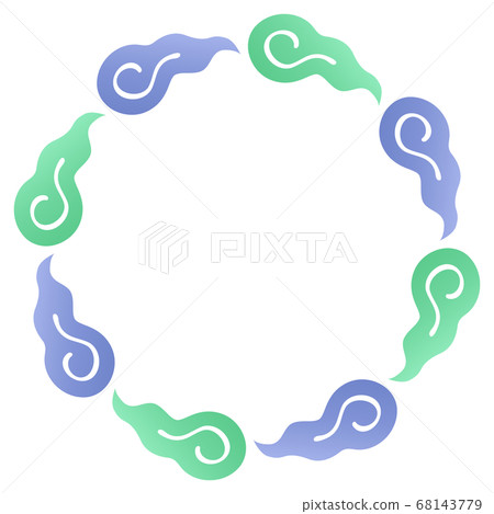 A circle of blue human soul - Stock Illustration [68143779] - PIXTA