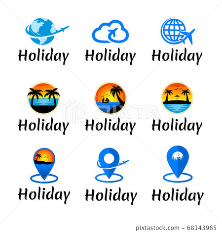 Holiday Logo Set - Stock Illustration [68143965] - PIXTA