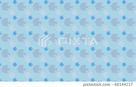 Scandinavian pattern "Blue bird pattern" - Stock Illustration [68144217 ...