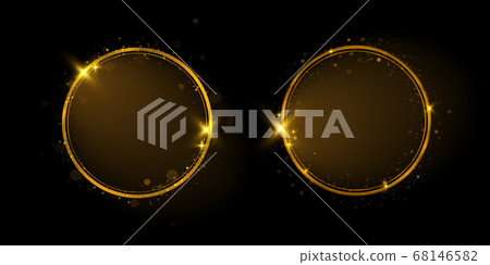 Sparkling luxury round frames design isolated... - Stock Illustration ...
