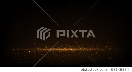 Sparkling golden particles background - Stock Illustration [68146584 ...