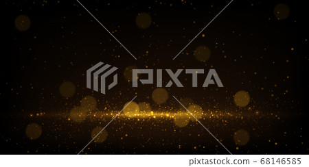 Sparkling golden particles background - Stock Illustration [68146585 ...