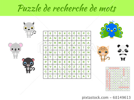 Word search puzzle. Clip cards - Stock Illustration [68149613] - PIXTA