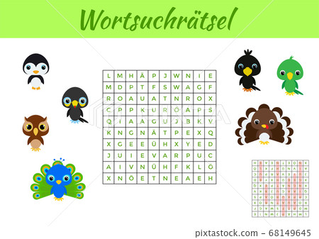 Word search puzzle. Clip cards - Stock Illustration [68149645] - PIXTA