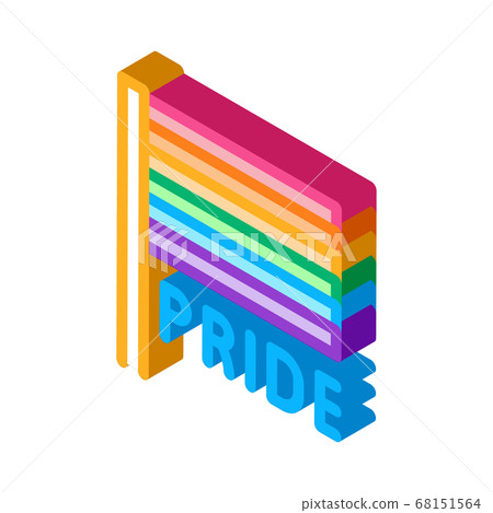 lgbt flag isometric icon vector illustration - Stock Illustration ...
