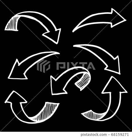 set of hand drawn arrows .Vector doodle design... - Stock Illustration ...