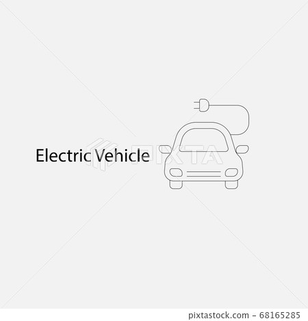 BEV,EV,Battery Electric Vehicle Icon.Electric car - Stock Illustration ...