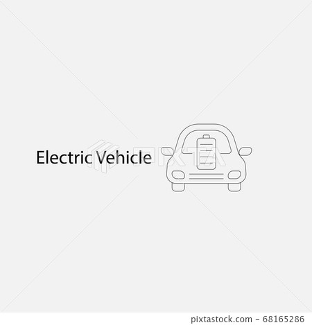 BEV,EV,Battery Electric Vehicle Icon.Electric car - Stock Illustration ...