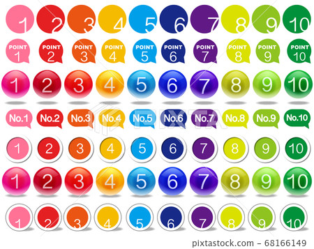 Number frame set colorful - Stock Illustration [68166149] - PIXTA