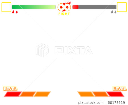 Fictional fighting game style wallpaper frame... - Stock Illustration ...