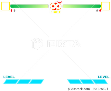 Fictional fighting game style wallpaper frame... - Stock Illustration ...