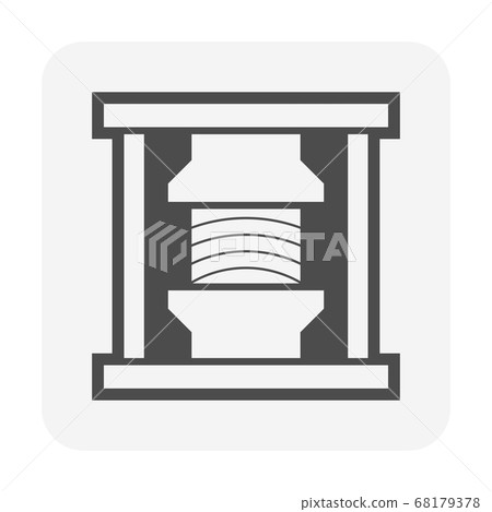 Wood testing or compress testing vector icon - Stock Illustration ...