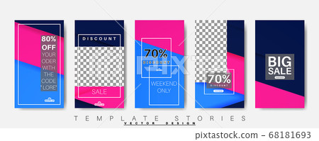 Editable story background template. Vector - Stock Illustration ...