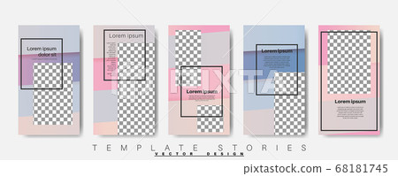 Editable story background template. Vector - Stock Illustration ...