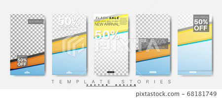 Editable story background template. Vector - Stock Illustration ...
