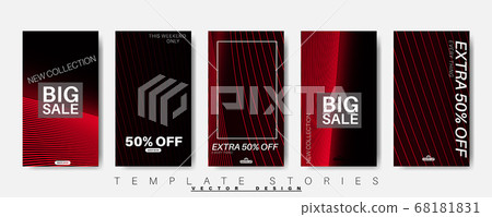 Editable Stories background template. Vector - Stock Illustration ...