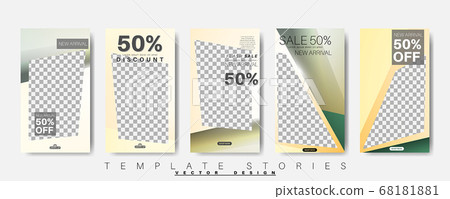 Editable Story background template. Vector Design - Stock Illustration ...