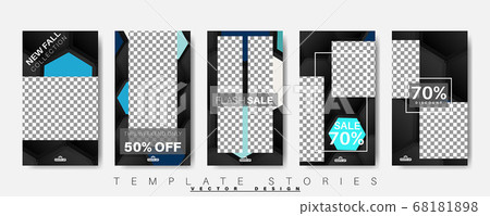 Editable Story background template. Vector Design - Stock Illustration ...