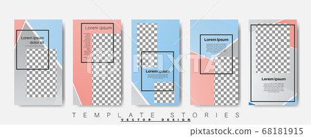 Editable Story background template. Vector Modern - Stock Illustration ...