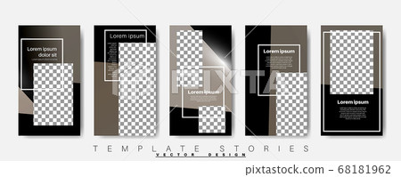Editable Story background template. Vector Modern - Stock Illustration ...