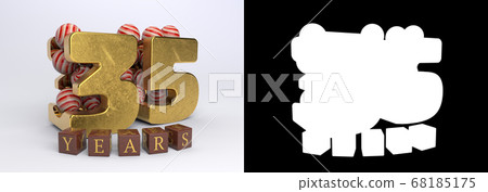 Golden number thirty-five years celebration - Stock Illustration ...