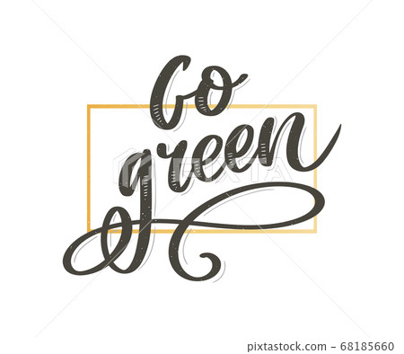 Go Green Creative Eco Vector Concept. Nature - Stock Illustration ...