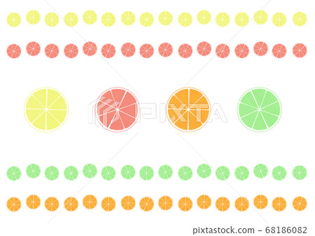 Citrus line background material - Stock Illustration [68186082] - PIXTA