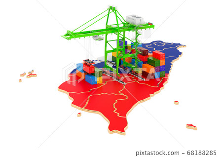Freight Shipping in Taiwan concept - Stock Illustration [68188285] - PIXTA