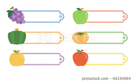 Illustration of vegetables and fruits with... - Stock Illustration ...