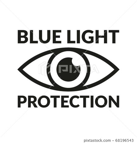 Blue light protection eye outline icon symbol-插圖素材 [68196543] - PIXTA圖庫