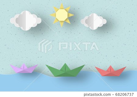 Paper Origami Concept. - Stock Illustration [68206737] - PIXTA